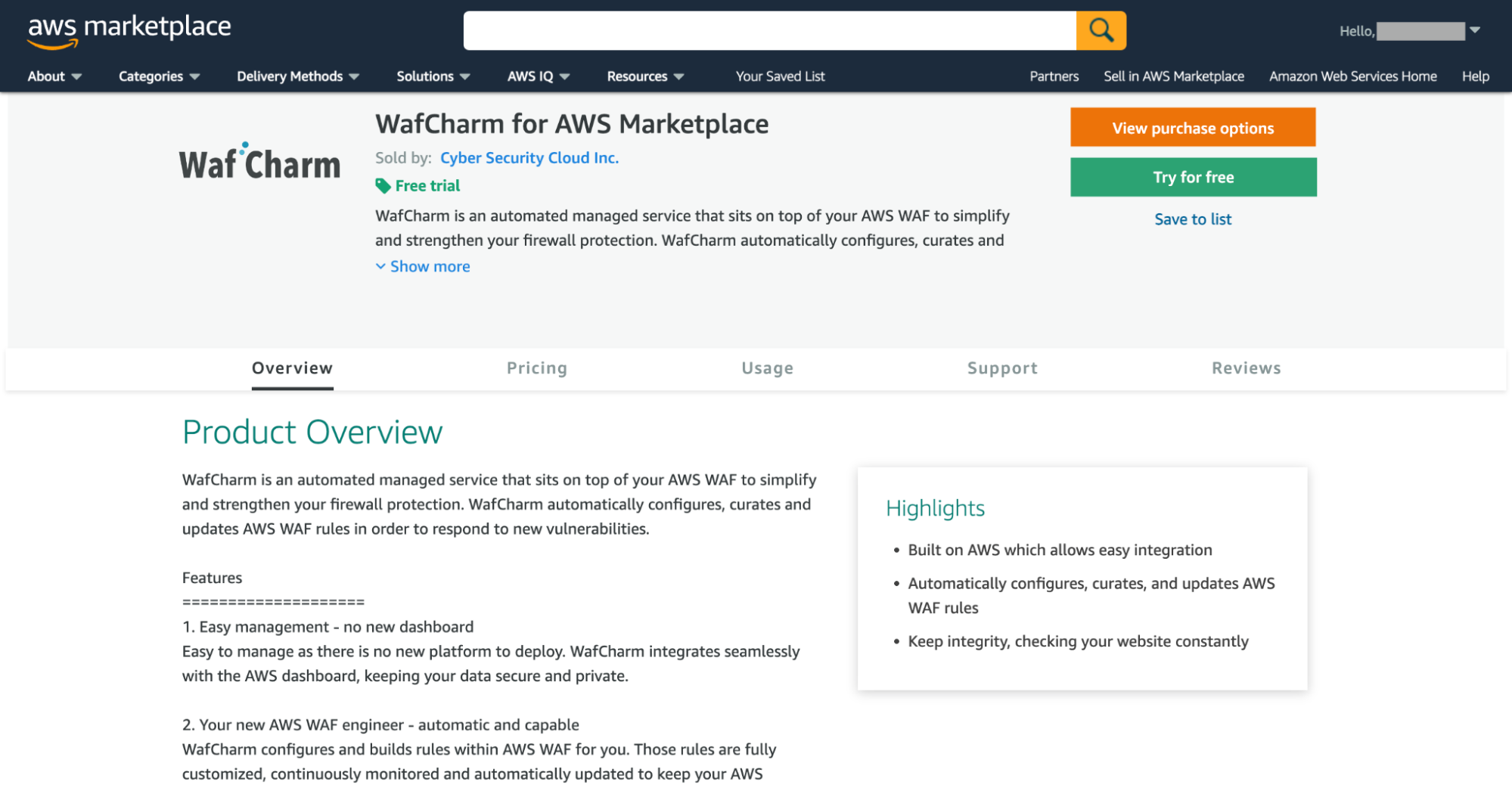 WafCharm for AWS Marketplace の違いについて | WafCharm（ワフチャーム）｜AWS・Azure・Google CloudのWAF自動運用サービス